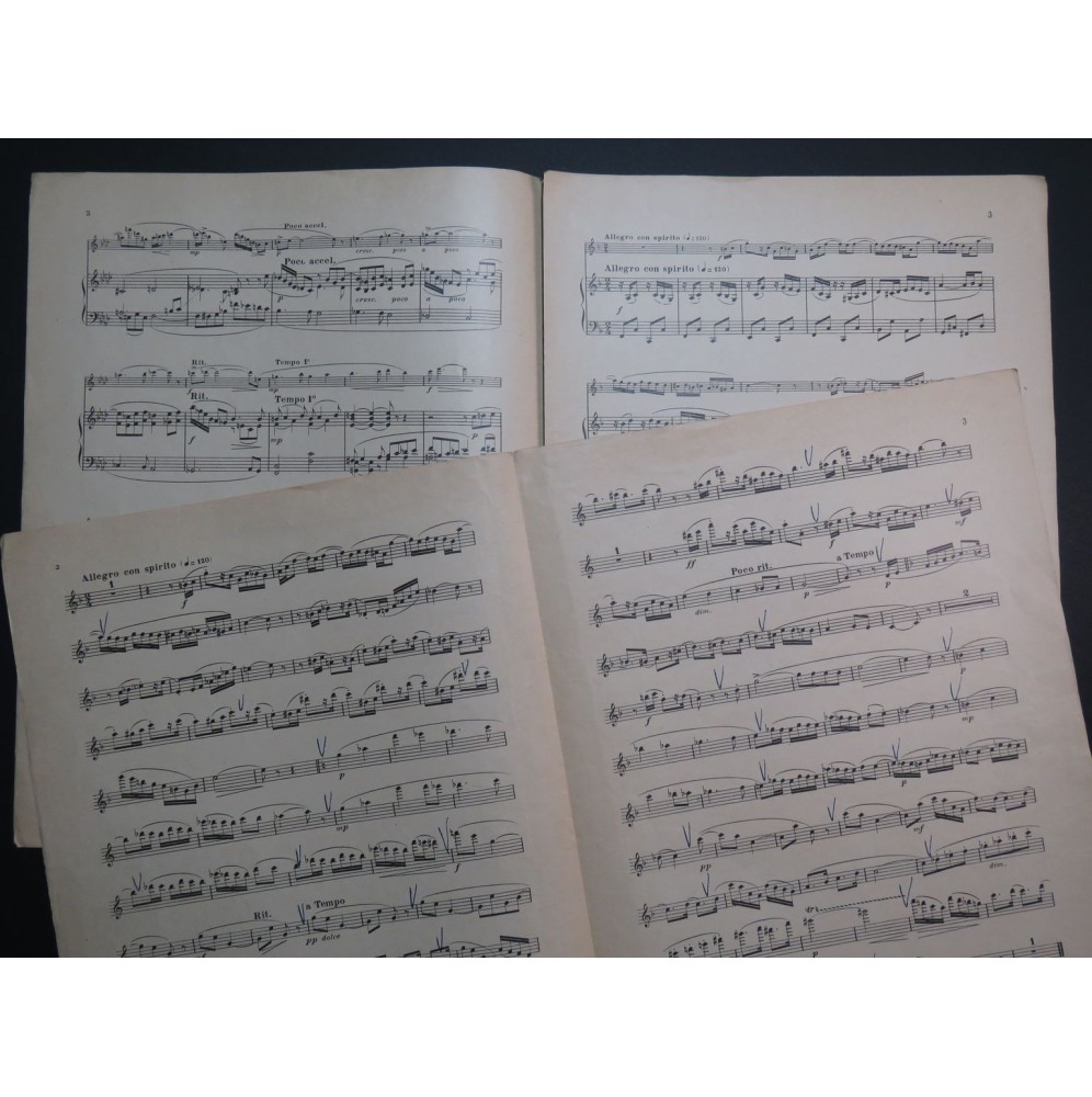 ROUSSEL Albert Andante et Scherzo Piano Flûte 1950