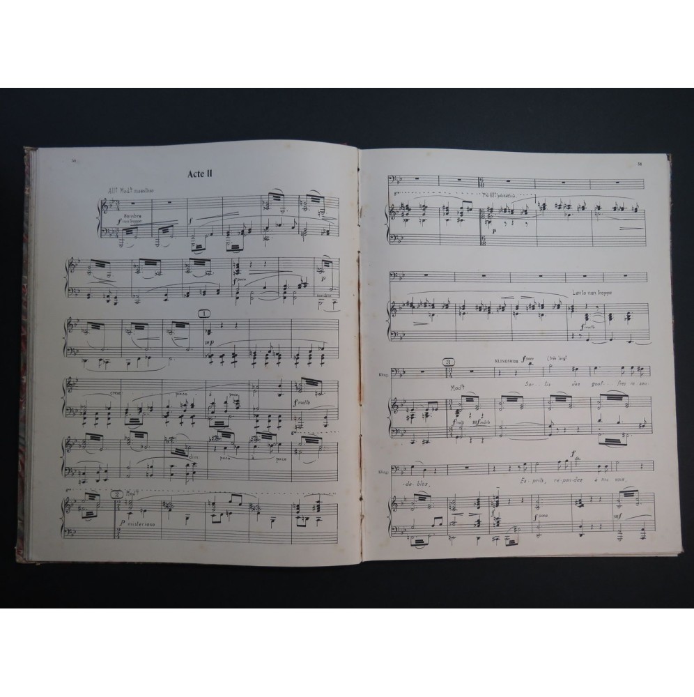 CHANOINE-DAVRANCHES Raymond Klingshor Opéra Chant Piano 1914