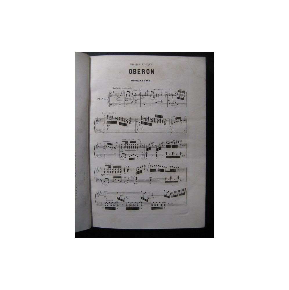 WEBER Obéron Opera Chant Piano ca1850