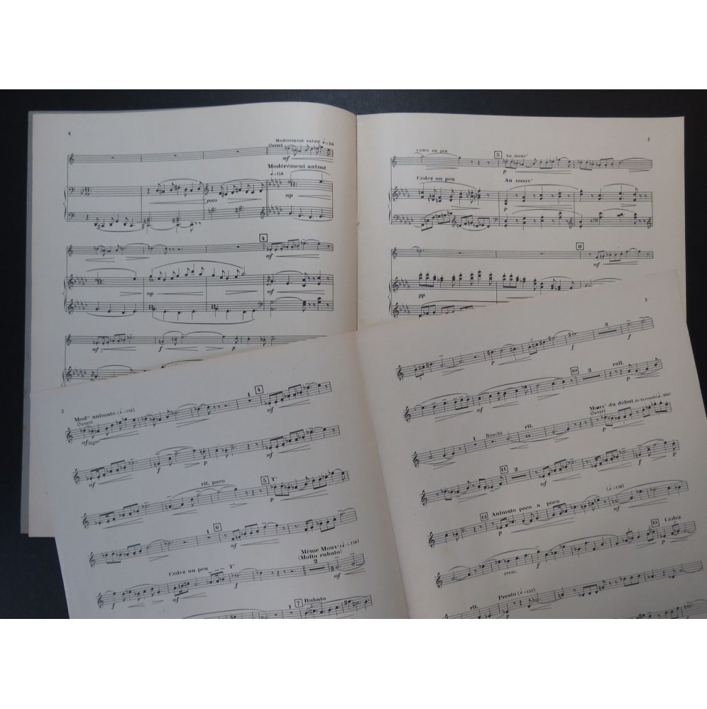 FIÉVET Paul Prélude et Ronde Joyeuse Dédicace Cor Piano 1932