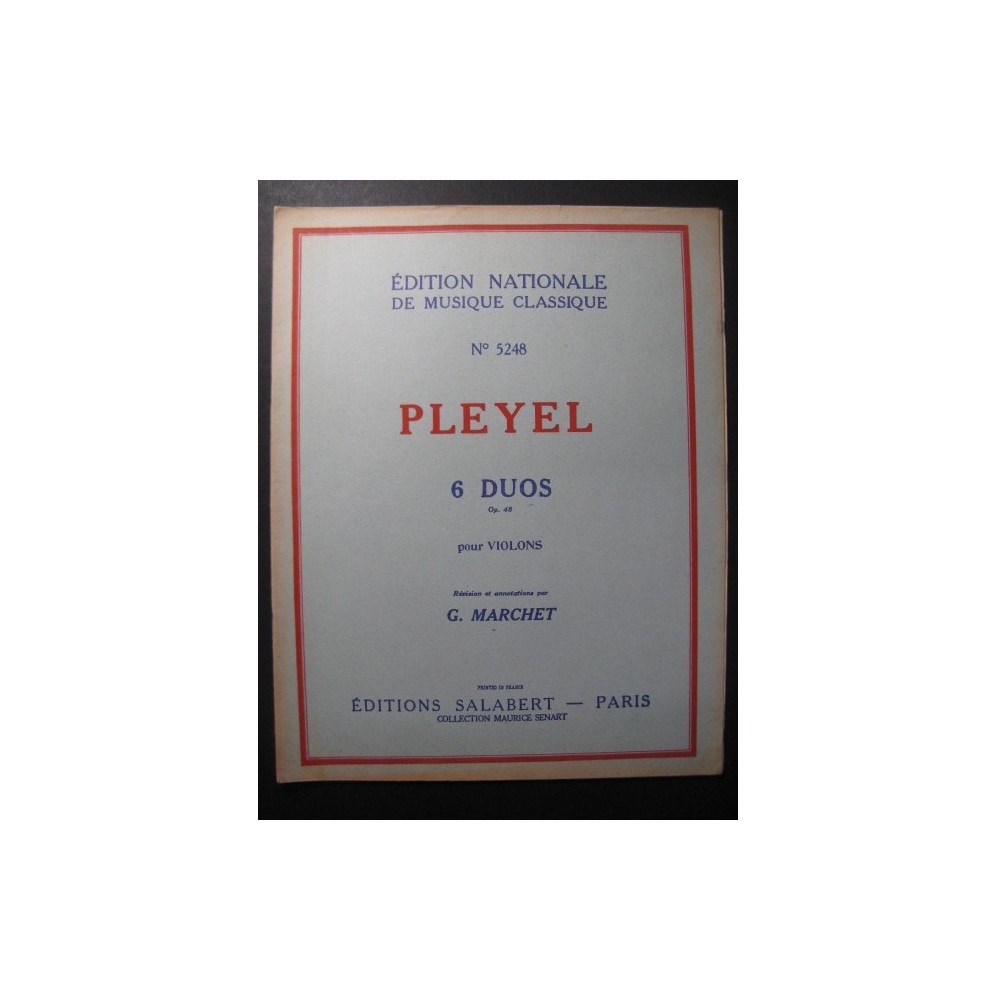 PLEYEL I. 6 Duos pour 2 Violons