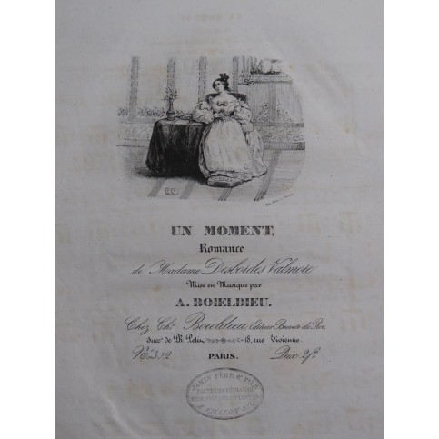 BOIELDIEU Adrien Un Moment Chant Piano ca1830
