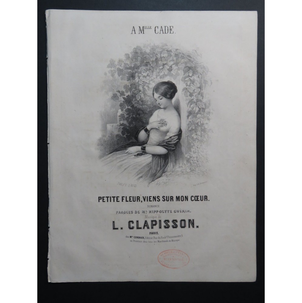 CLAPISSON Louis Petite fleur, viens sur mon cœur Chant Piano ca1840