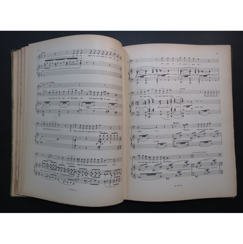 DEBUSSY Claude Pelléas et Mélisande Opéra Piano Chant 1902