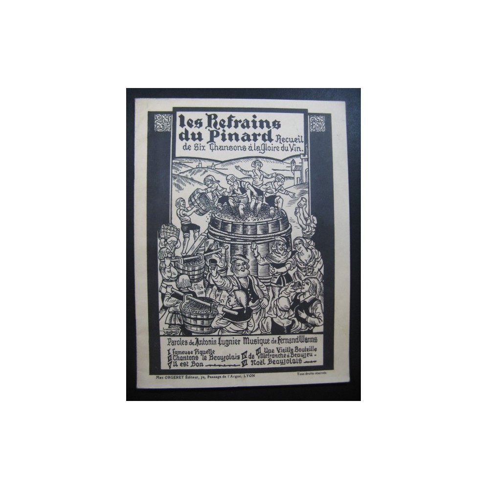 WARMS Fernand Les Refrains du Pinard 6 Chansons à la Gloire du Vin ...