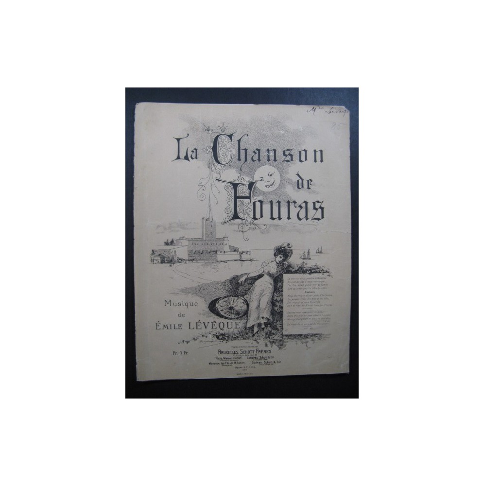 LÉVÊQUE Émile La Chanson de Fouras Chant Piano 1886