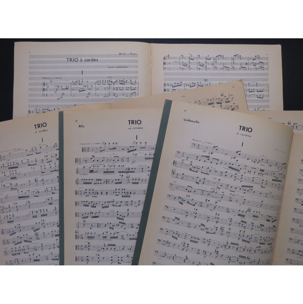 CASANOVA André Trio à cordes op 25 Violon Alto Violoncelle 1966